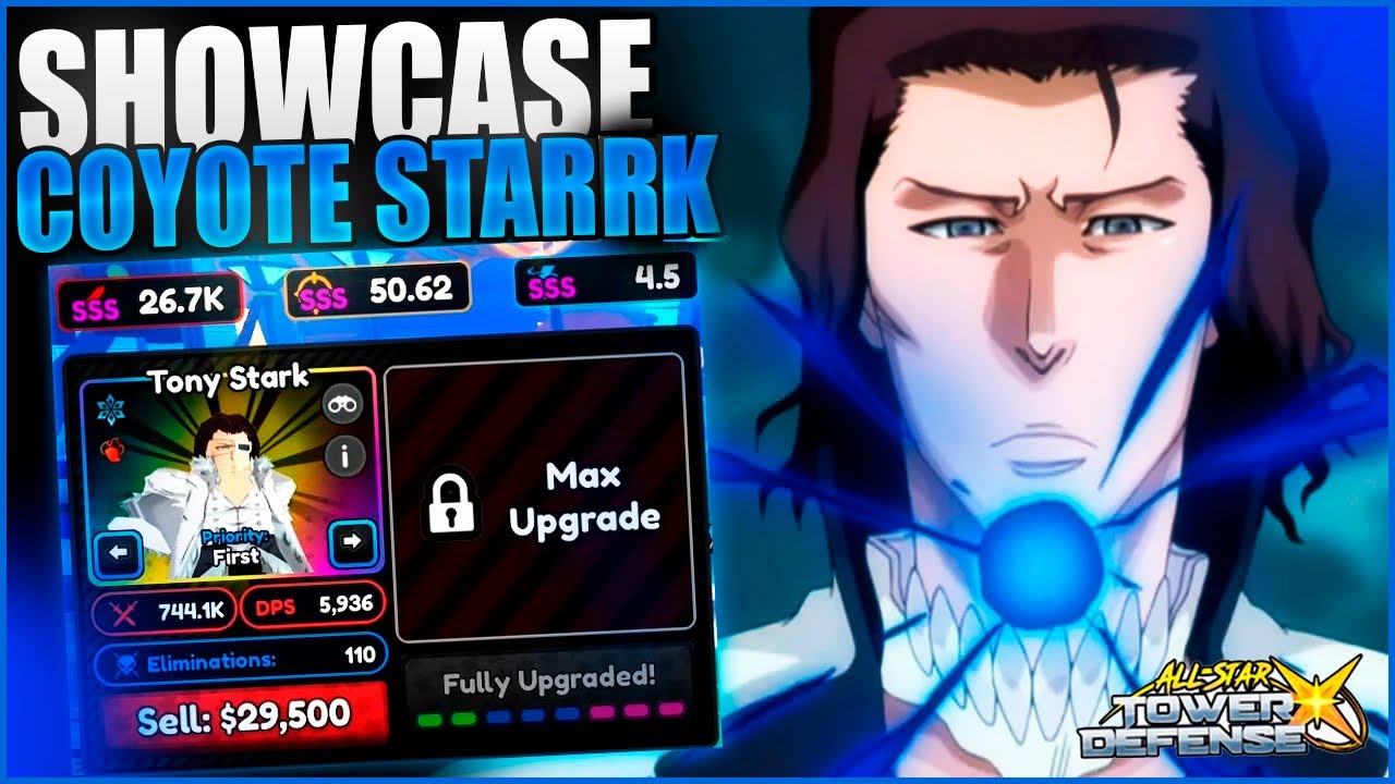 NUEVO COYOTE STARRK 🌟 Habilidades y Showcase en All Star Tower Defense ...