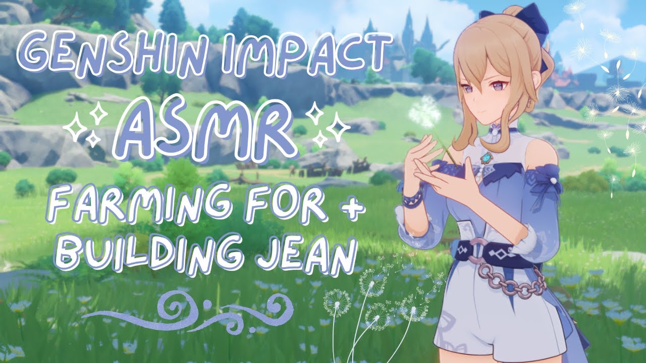 ASMR | farming for & building jean ˳༄꠶ (genshin impact asmr ♡) - YouTube