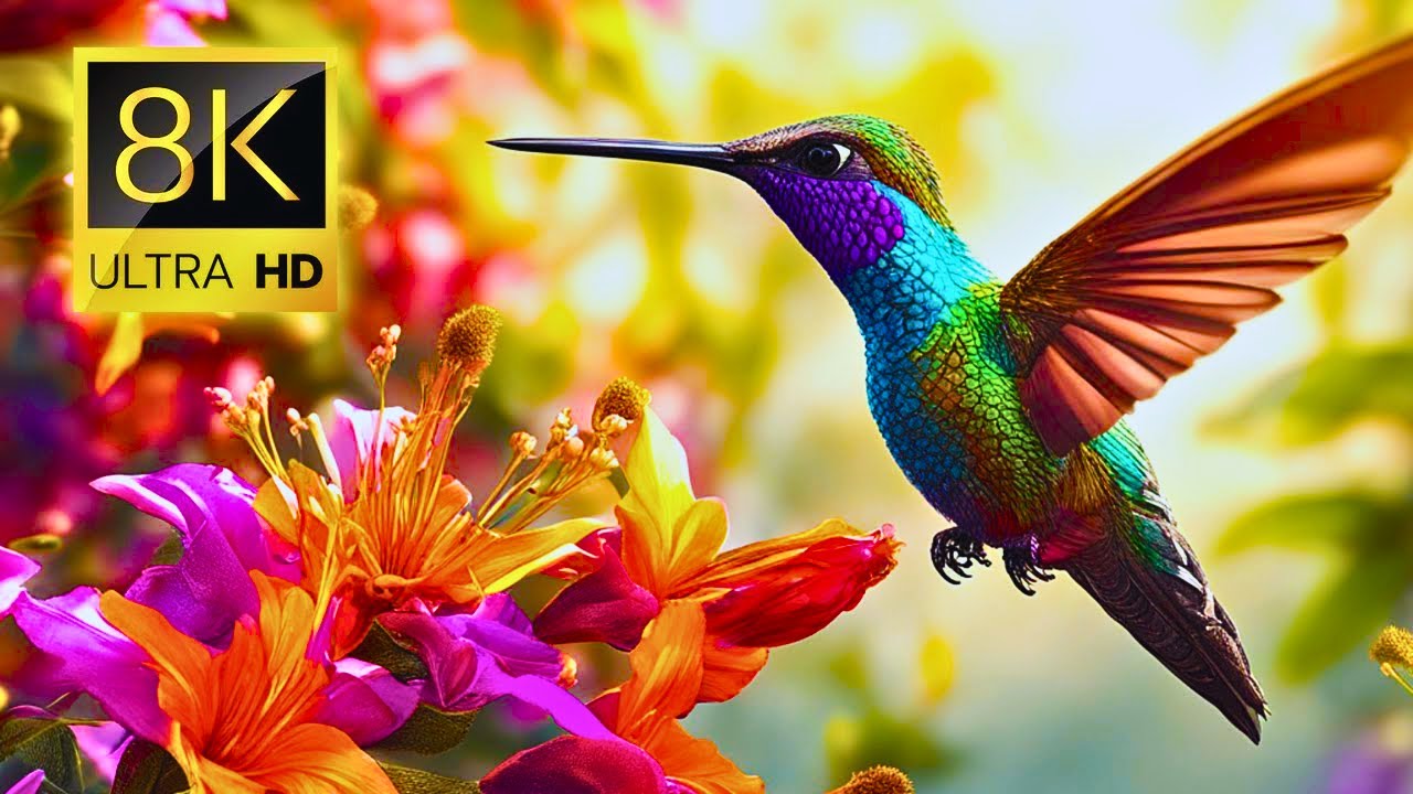 Heavenly Hummingbirds: 8K Ultra HD Flight with Serene Nature Sounds ...