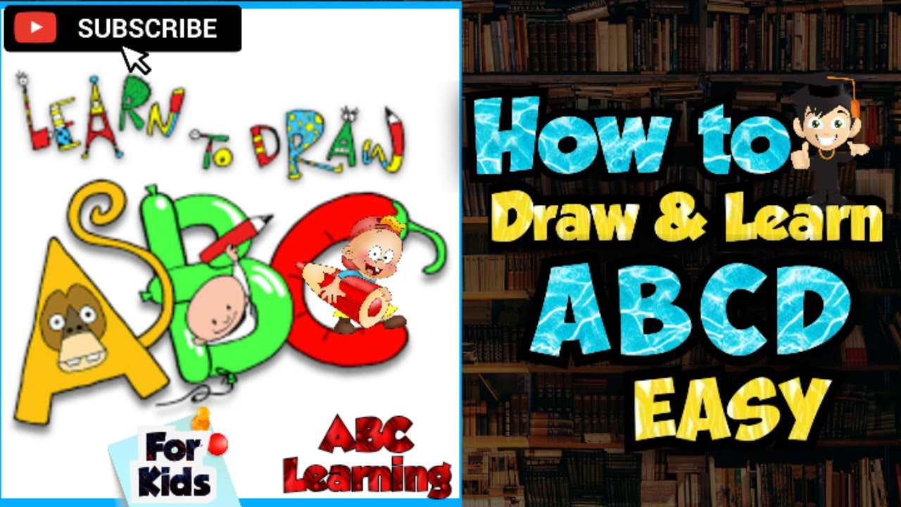 Children Learning ABC & Drawing Easy Drawing For Kids | How to learn ...