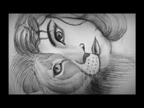 A beautiful and innovative pencil shading sketch of half lion and half ...