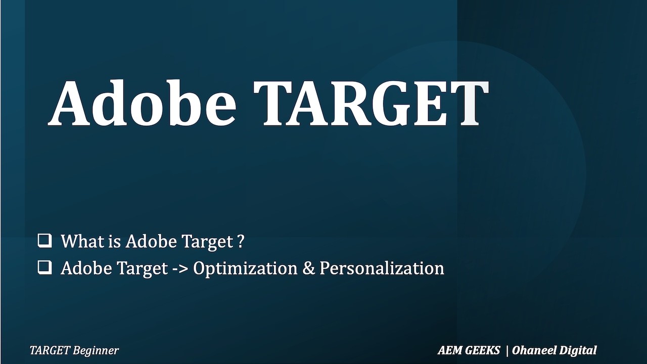 Adobe Target #1 | Introduction to Adobe Target - YouTube