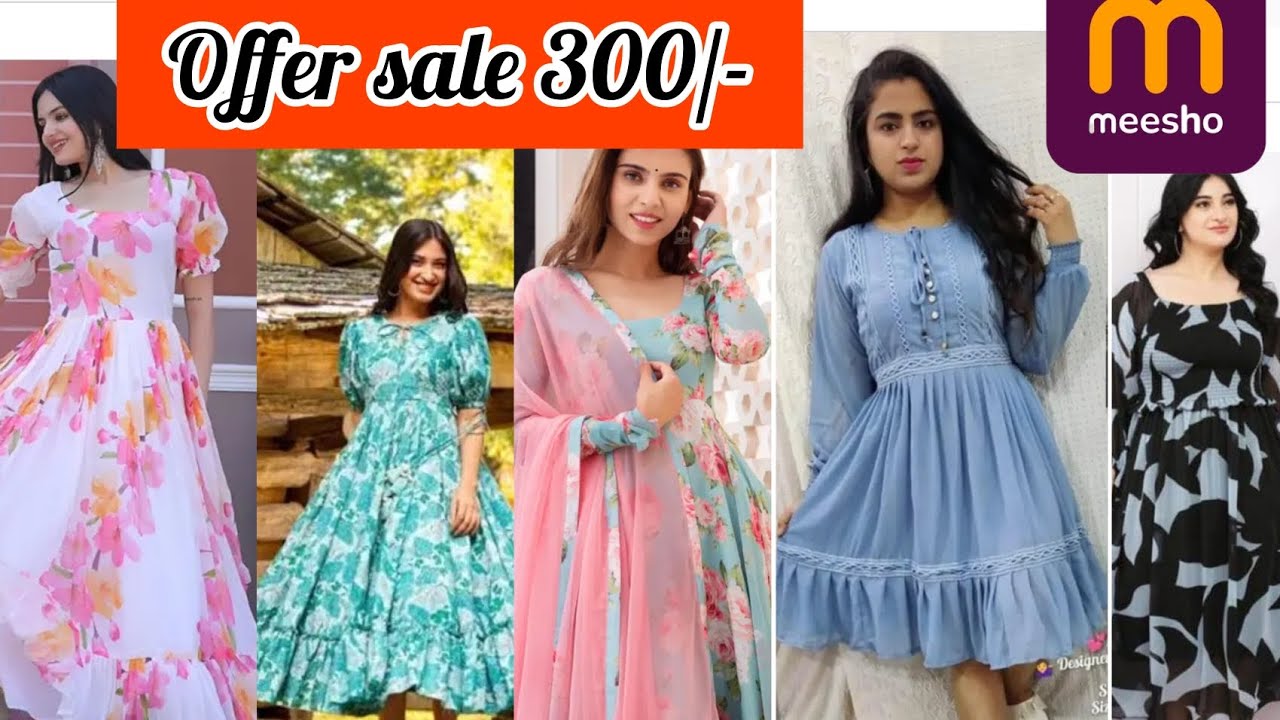 meesho లో కొత్తగా వచ్చిన Maxi dress Collections #meesho dress - YouTube