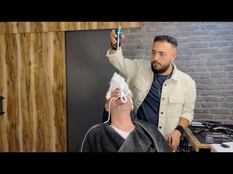 UNBELIEVABLE FOAM HAIR WASH AND HAIRCUT ASMR