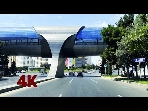 Baku  driving tour, Airport highway, Suraxani, Guneshli, Ukrain circle