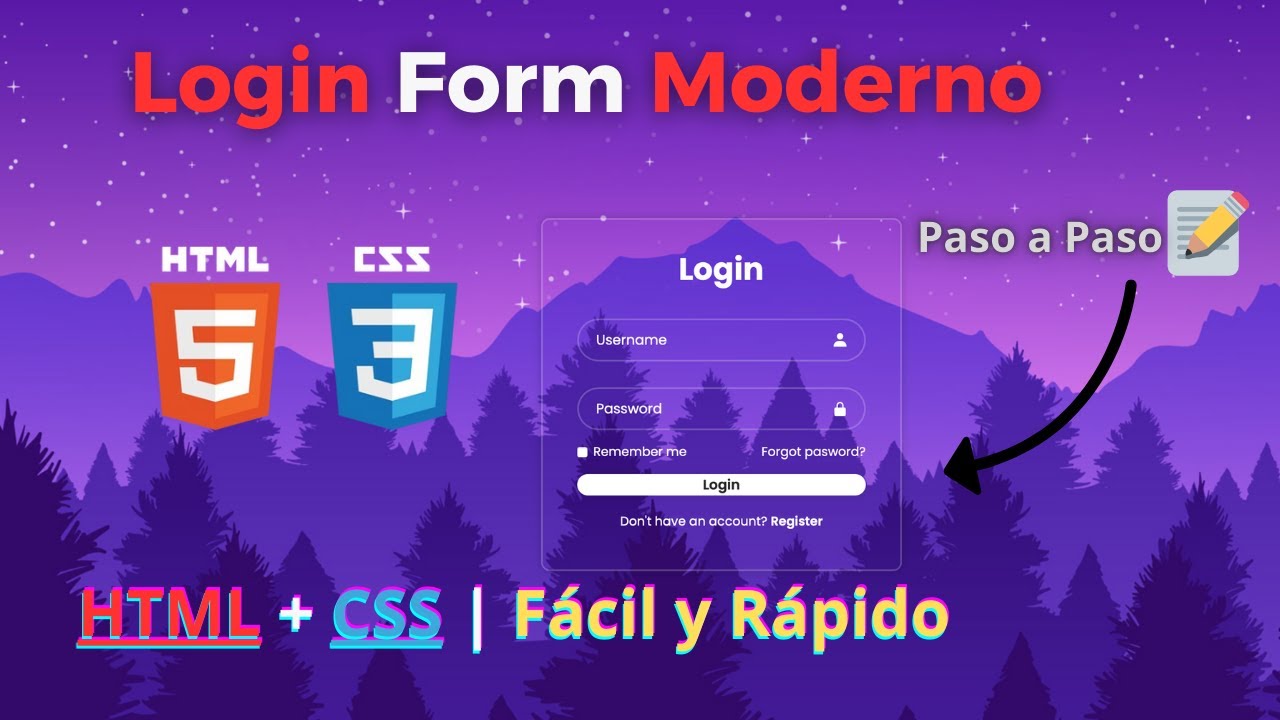 Diseña un Login Form Moderno con HTML y CSS - Fácil para Principiantes ...