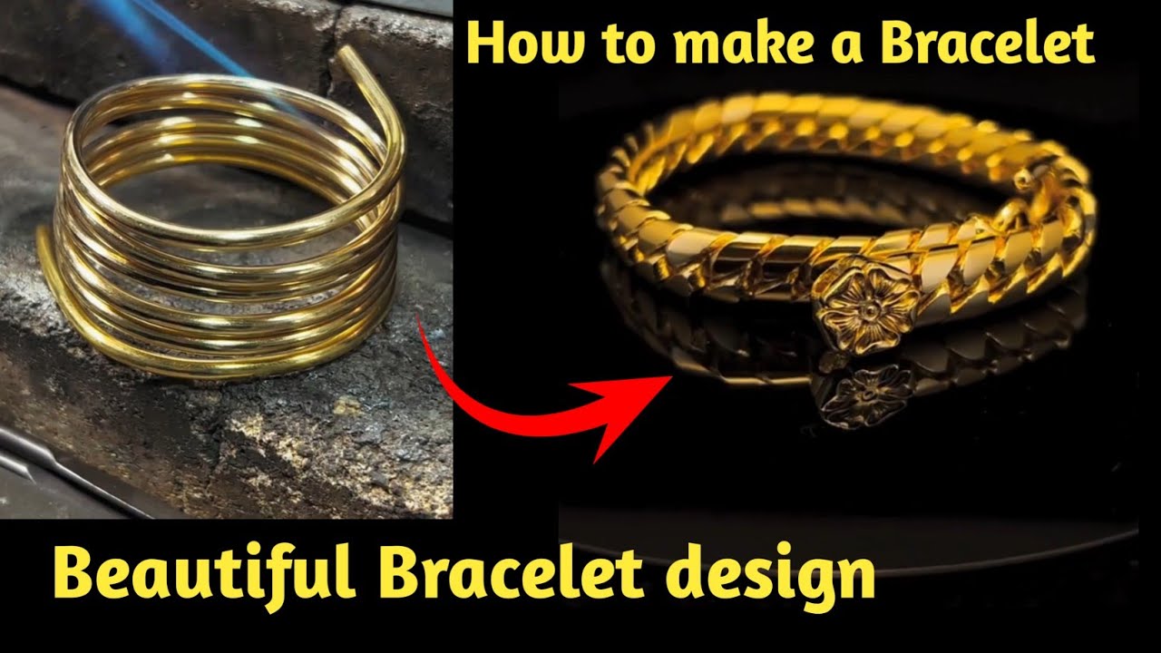 How to make a Bracelet || Beautiful Bracelet design || 24k Gold ...