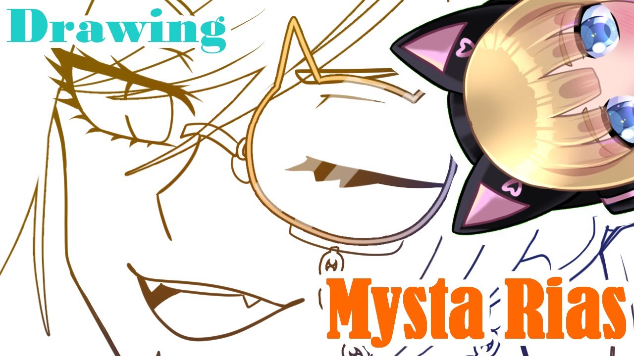 [Drawing] Fanart for Mysta Rias🧡 - YouTube