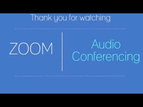 Zoom Audio Conferencing - YouTube