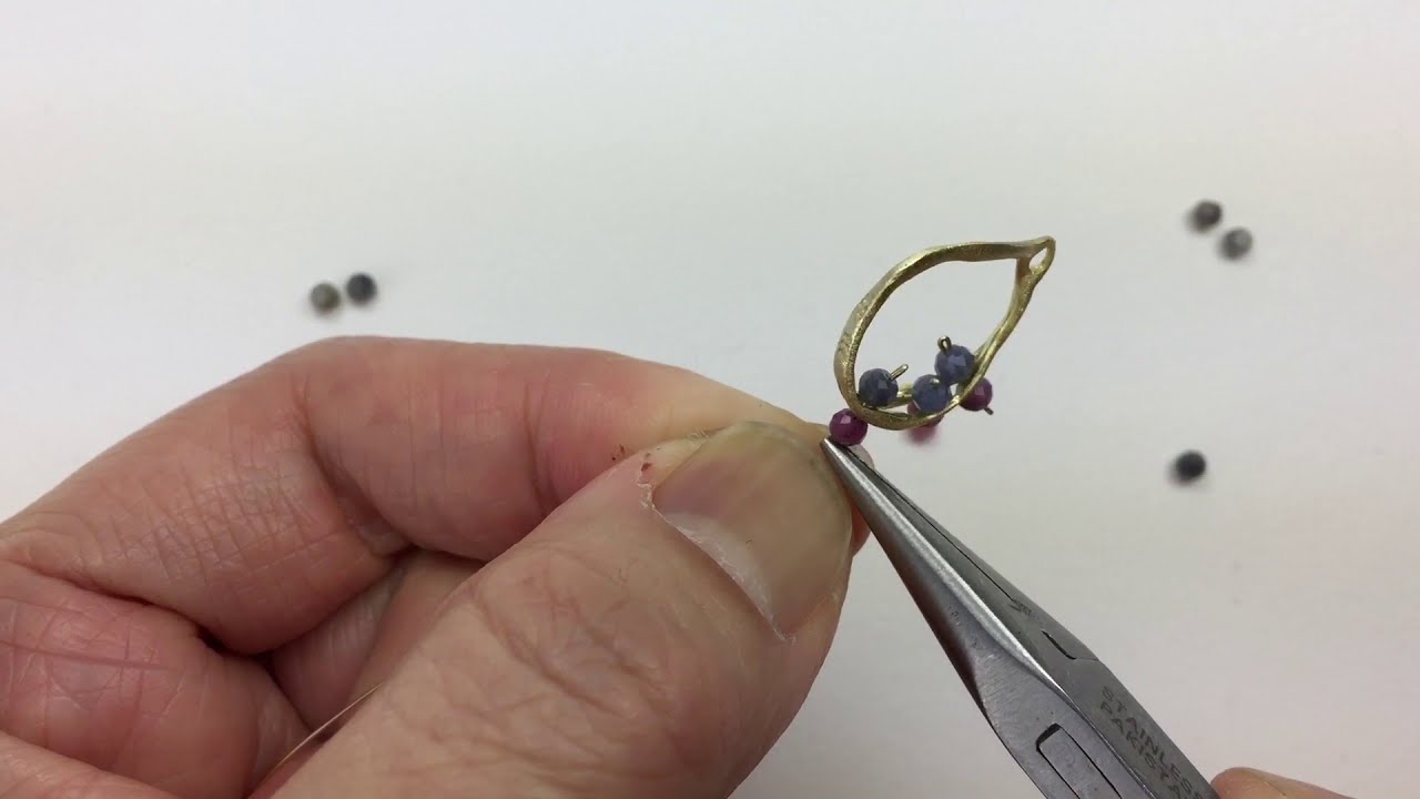 Jewelry Making - How to Attach Beads By Folding Wire - YouTube
