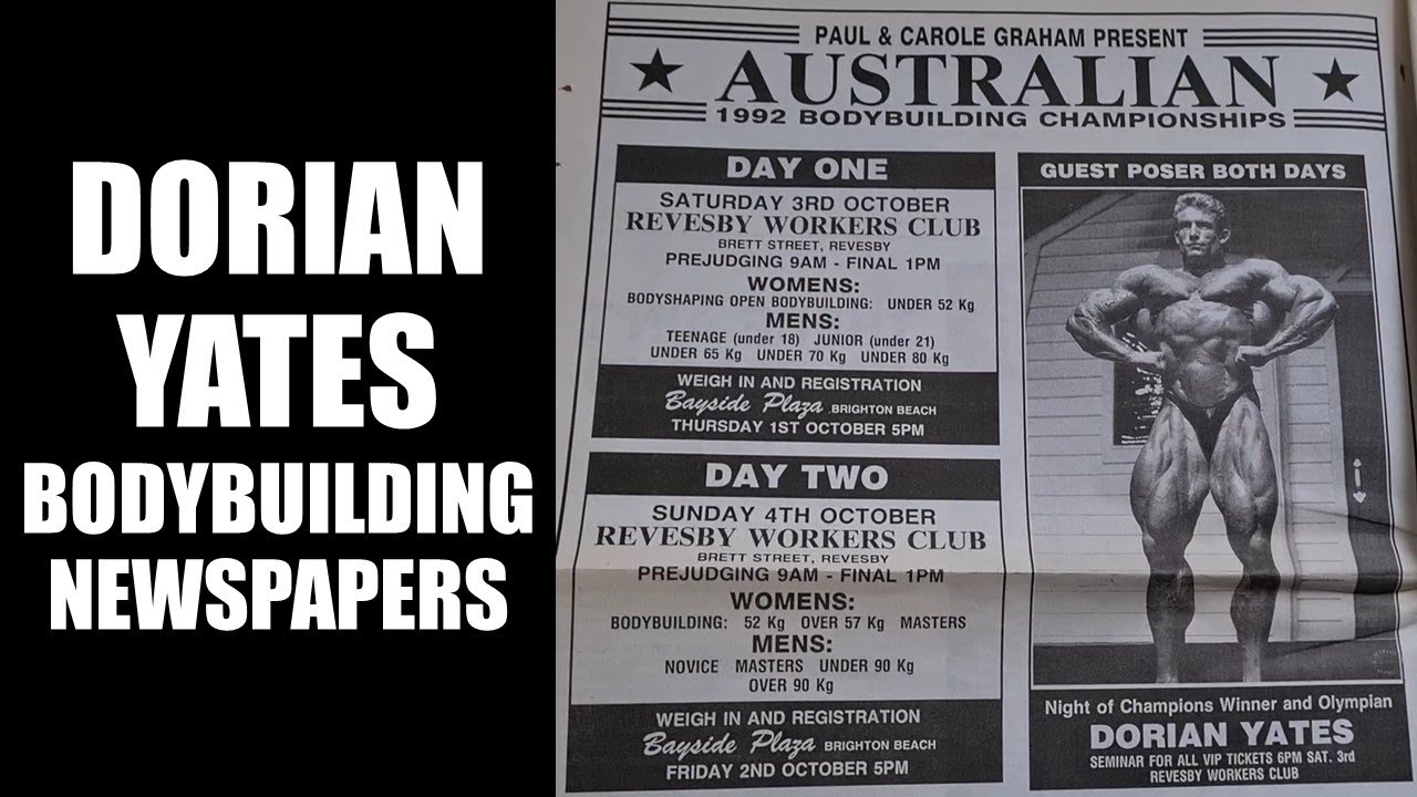 Dorian Yates in Bodybuilding Newspapers! Australian Muscle Mag Stash ...