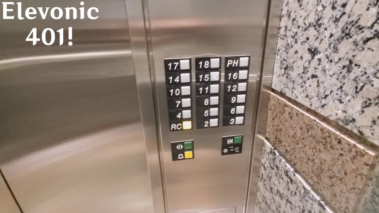 AWESOME Otis Elevonic 401 Traction Elevators at 999 Boulevard De ...