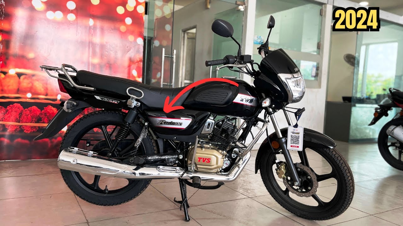 2024 TVS Radeon 110 Black Color Detail Review New Updates |On Road ...