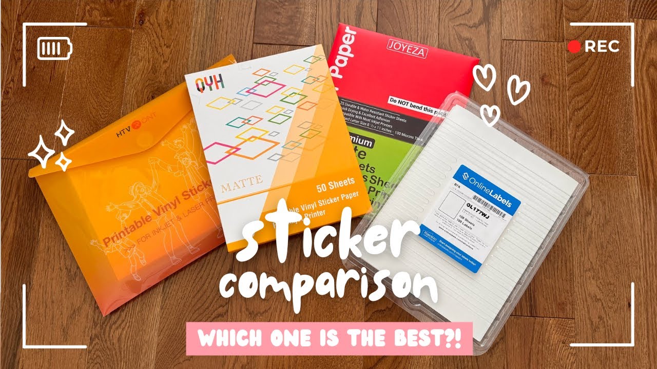 Comparing Sticker Sheet Brands: Online Labels vs HTVront vs QYH vs ...