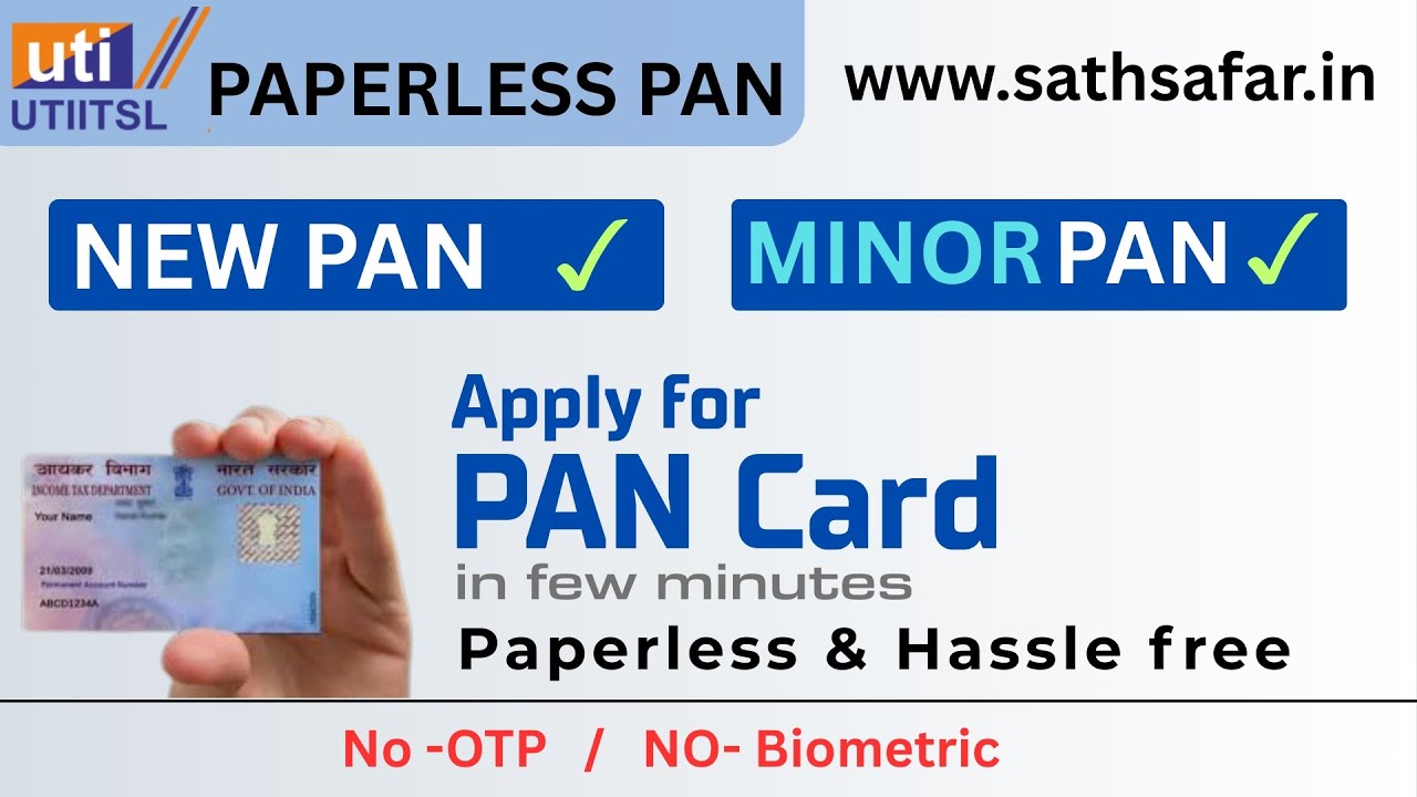 How to Get a Paperless PAN Card UTI - YouTube