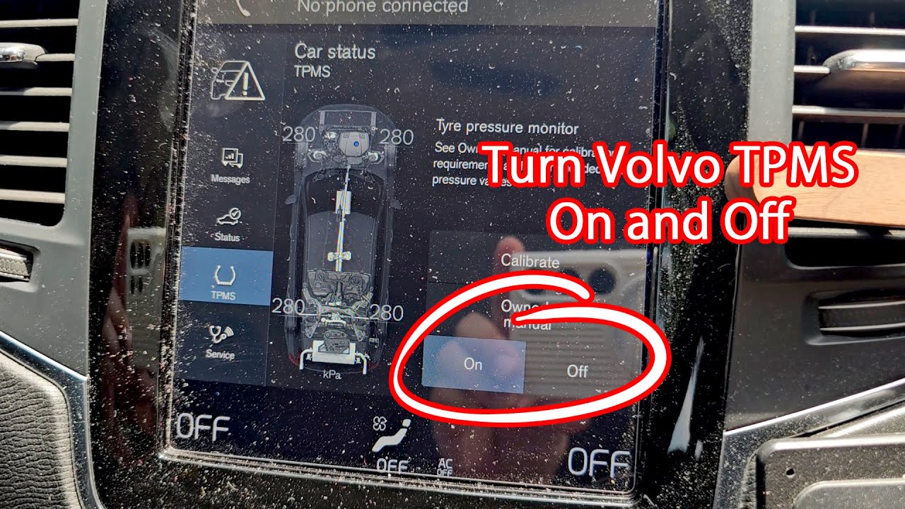 Volvo Internal Direct TPMS OrBit Setting - YouTube