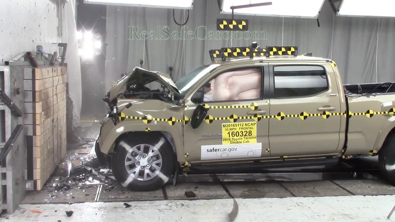 Toyota Tacoma (2016-2019) Crash Tests (Side-Pole, Front, Side) - YouTube