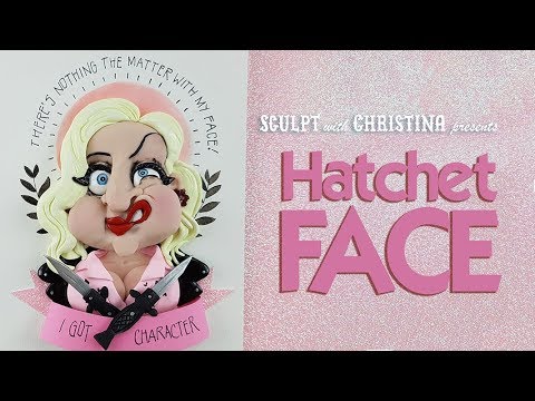 Hatchet Face Polymer clay Illustration - YouTube