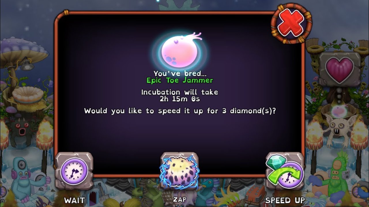 How to breed epic Toe jammer on Cold Island in My Singing Monsters ...