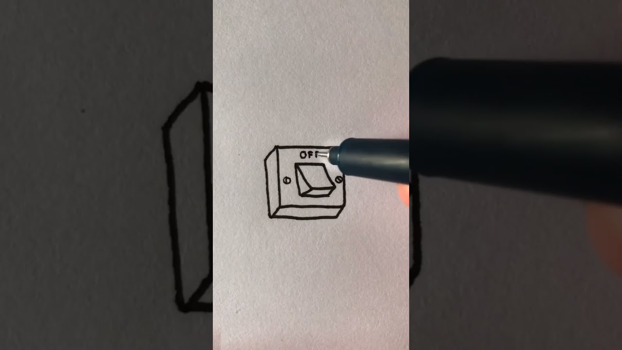 como dibujar un interruptor - YouTube
