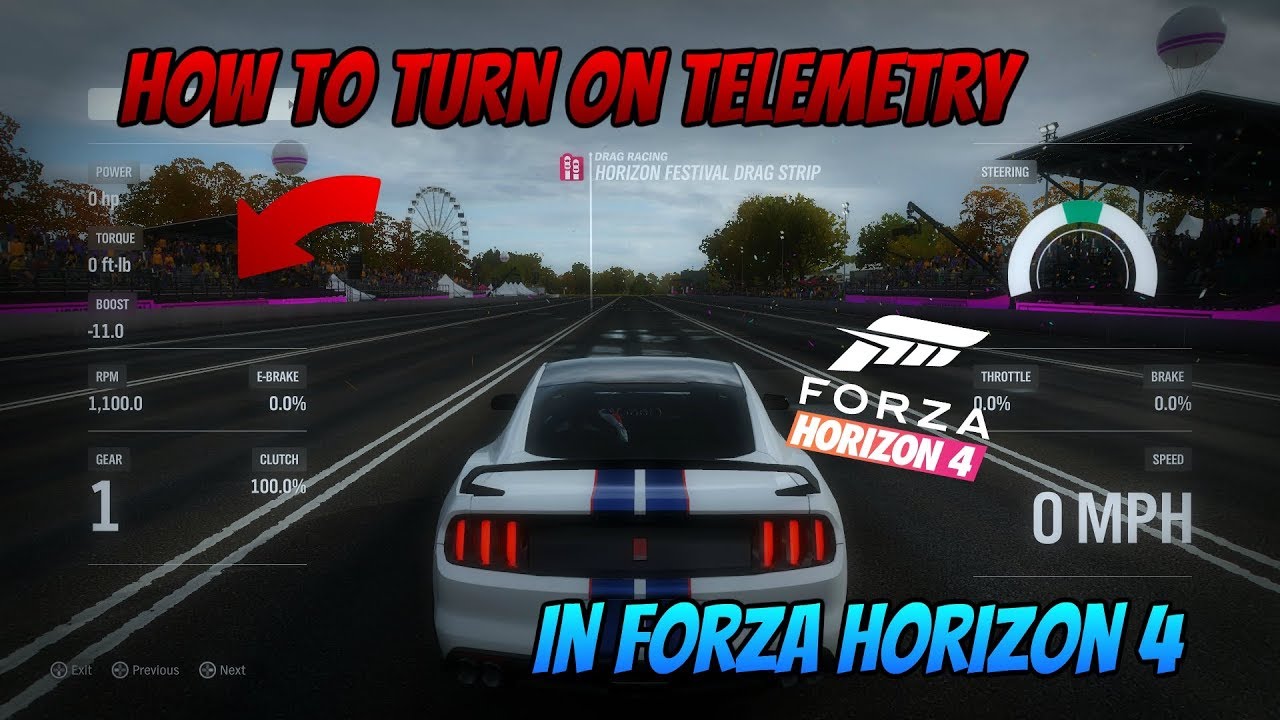 How To Turn On Telemetry in Forza Horizon 4 - YouTube