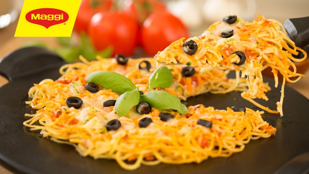 Spaghetti Crust Pizza : MAGGI Recipes - بيتزا الإسباغيتي : وصفات ماجي ...