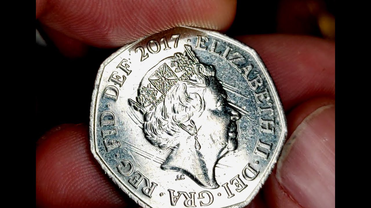 Royal Mint Isaac Newton 50p coin die clash errors - YouTube
