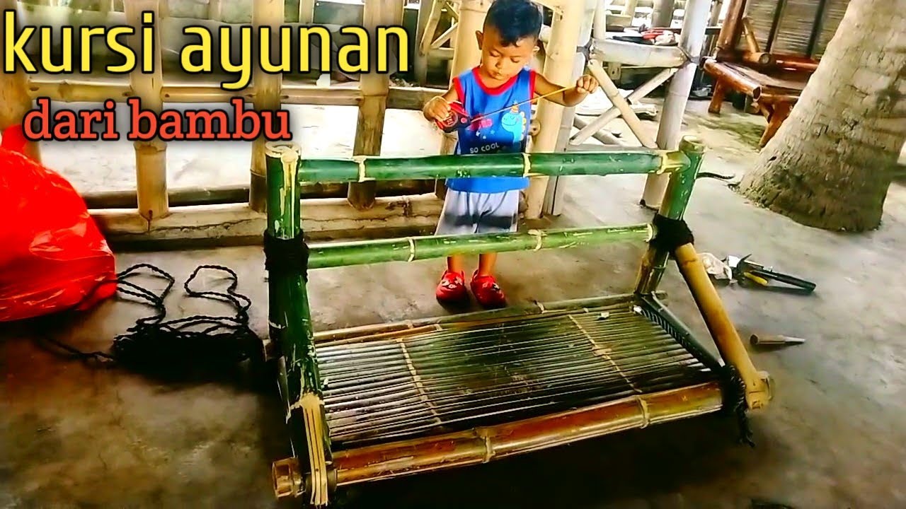 Cara ‼️membuat kursi ayunan dari bambu - YouTube