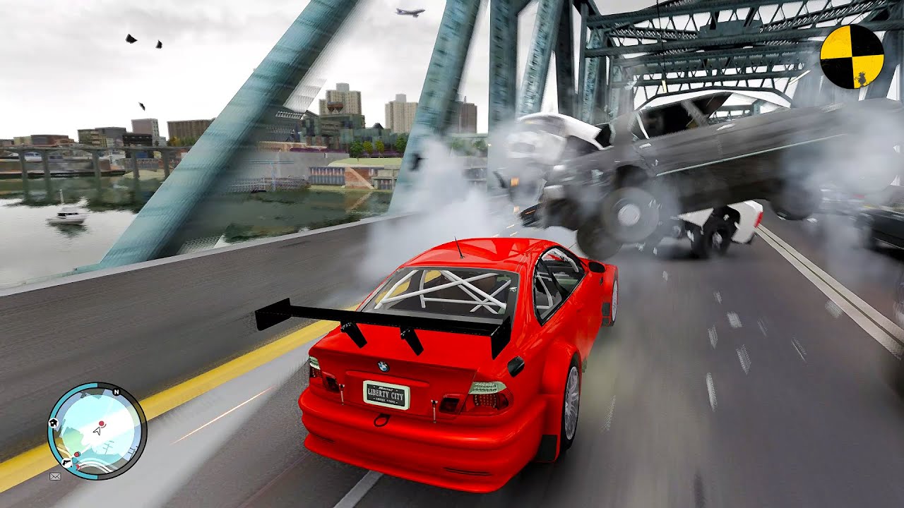GTA 4 Crazy BMW M3 GTR Crashes Ep.30 - YouTube