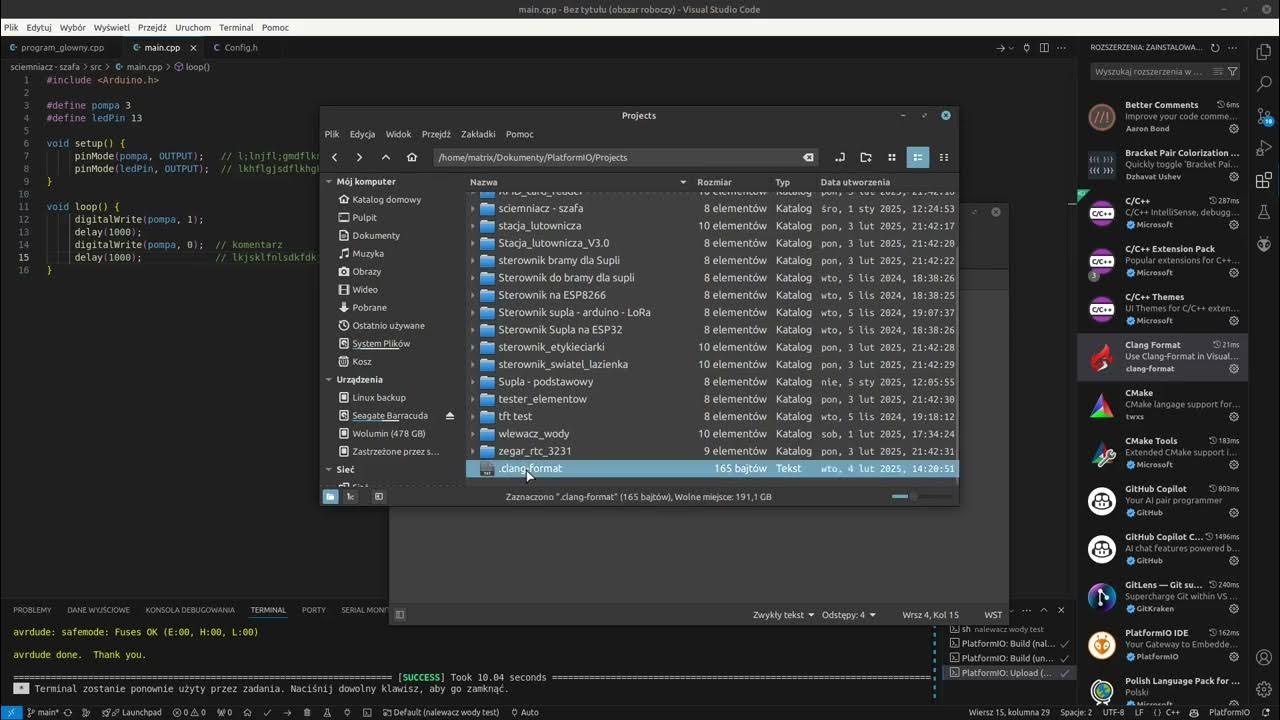 Formatowanie za pomocą clang format w VS Code - YouTube