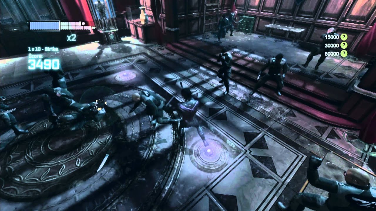 Nightwing Arkham City Wayne Manor Armory Challenge Map - YouTube