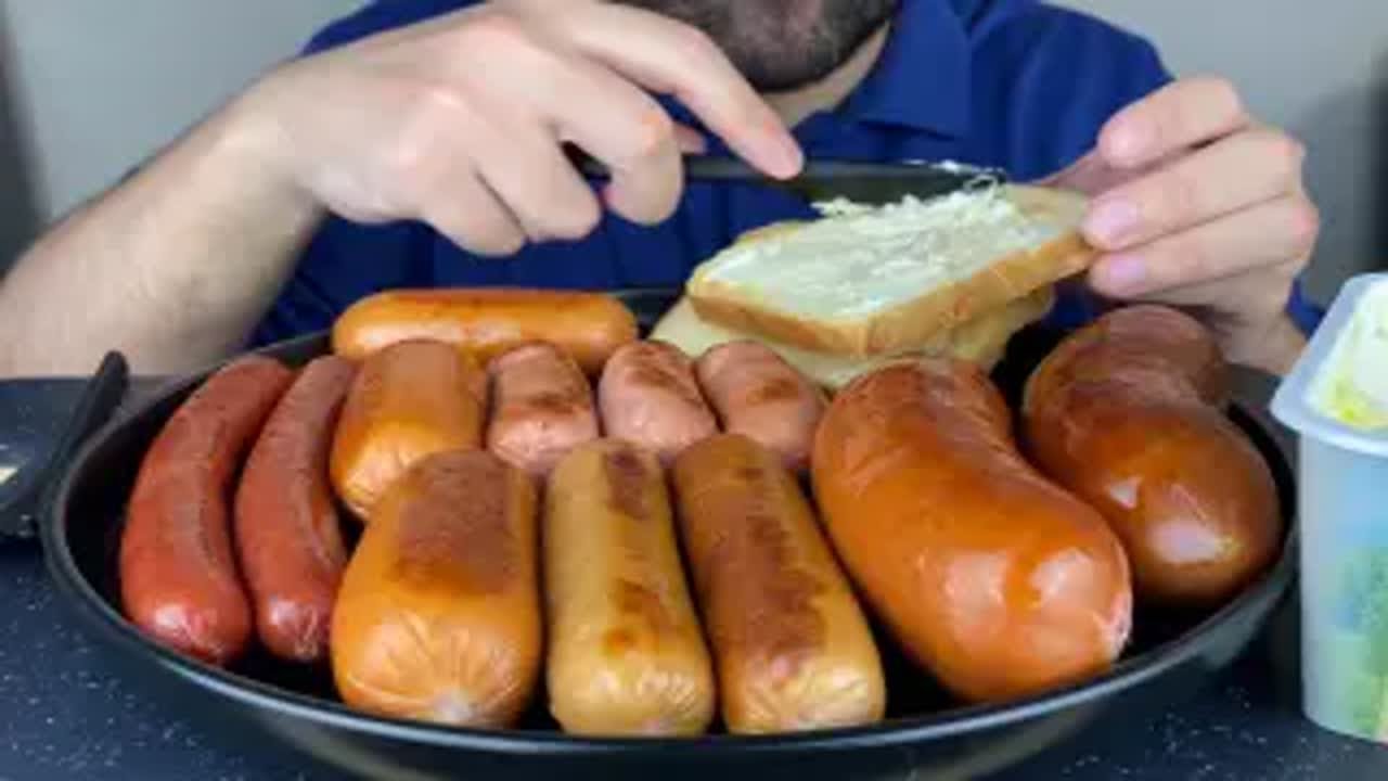 ASMR SAUSAGE PARTY - GRILLED SAUSAGES MUKBANG (EATING SOUNDS) EATING ...