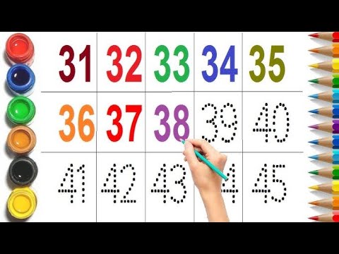 Counting Series For Kids From 31 to 45 - YouTube