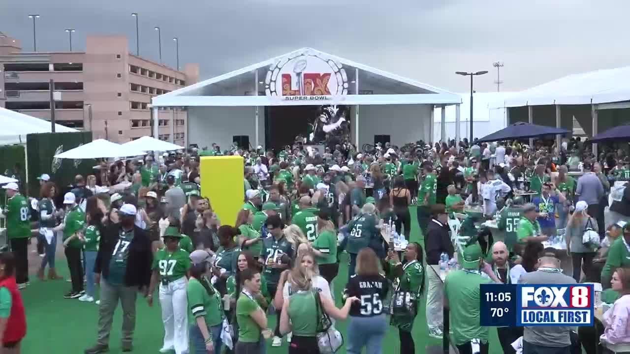 Pre-Game Party: Tailgaters celebrate outside the Superdome - YouTube