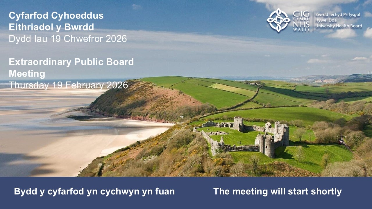Cyfarfod Bwrdd Cyhoeddus BIP Hywel Dda /Hywel Dda UHB Public Board ...