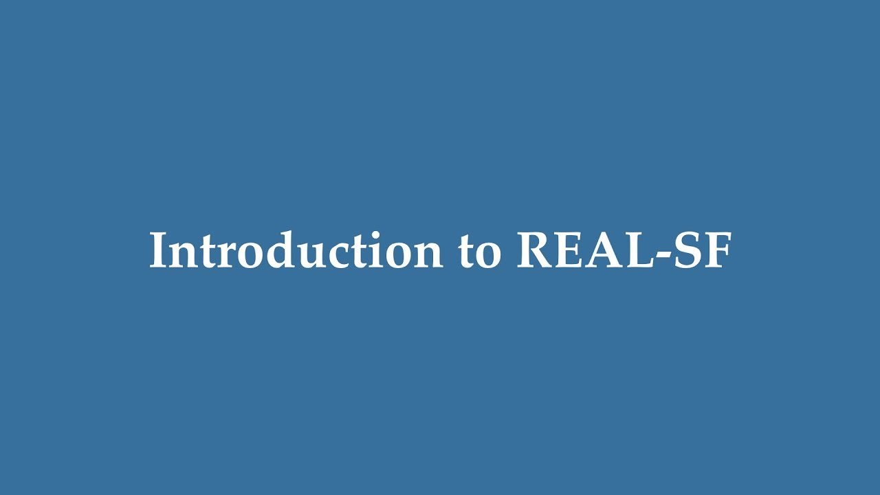 Introduction to the Real Support Framework (REAL-SF) - YouTube