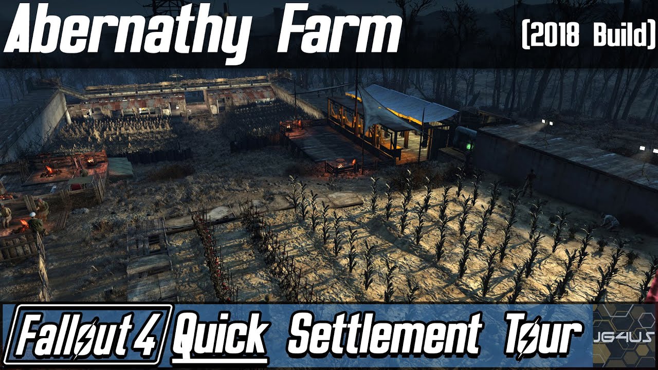 Fallout 4 (PC) | Abernathy Farm (Quick Settlement Tour) [2018 Build ...