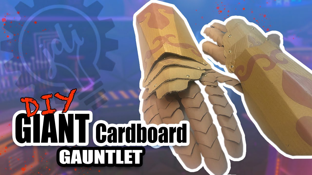 Giant Cardboard Gauntlet - YouTube
