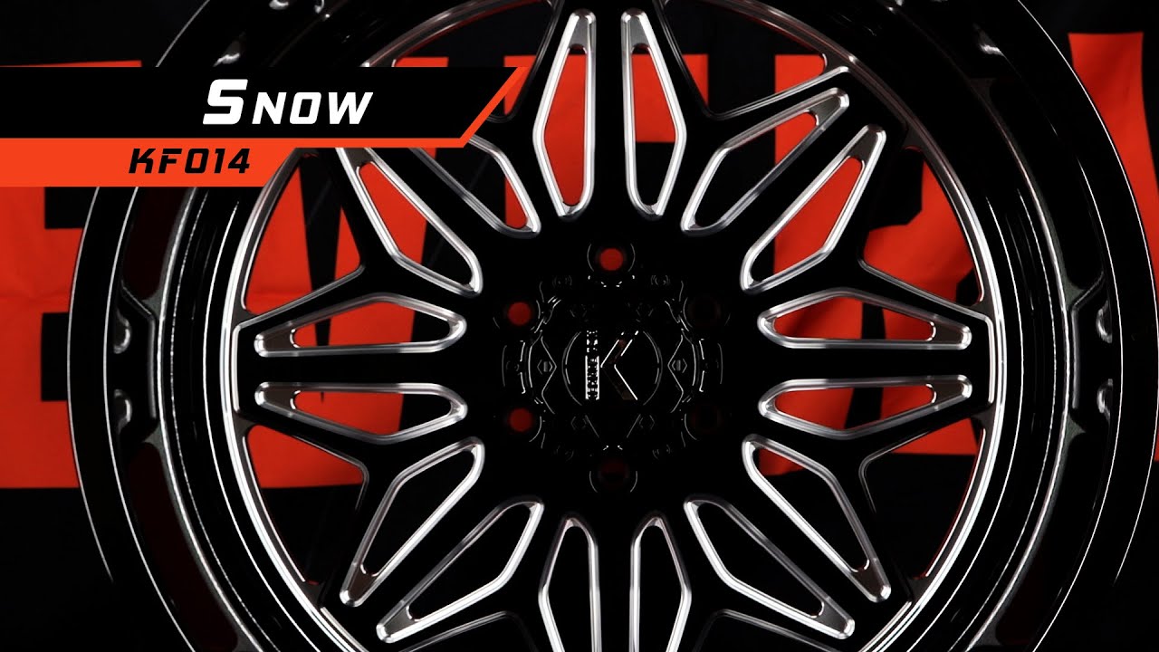 KF014 SNOW || 22x14 Black & Premium Milled || KG1 Forged Wheels - YouTube