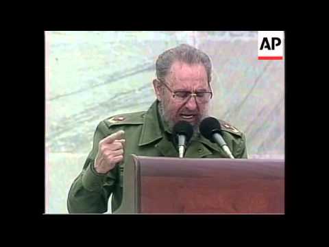 Castro addresses May day rally in Cuba - YouTube