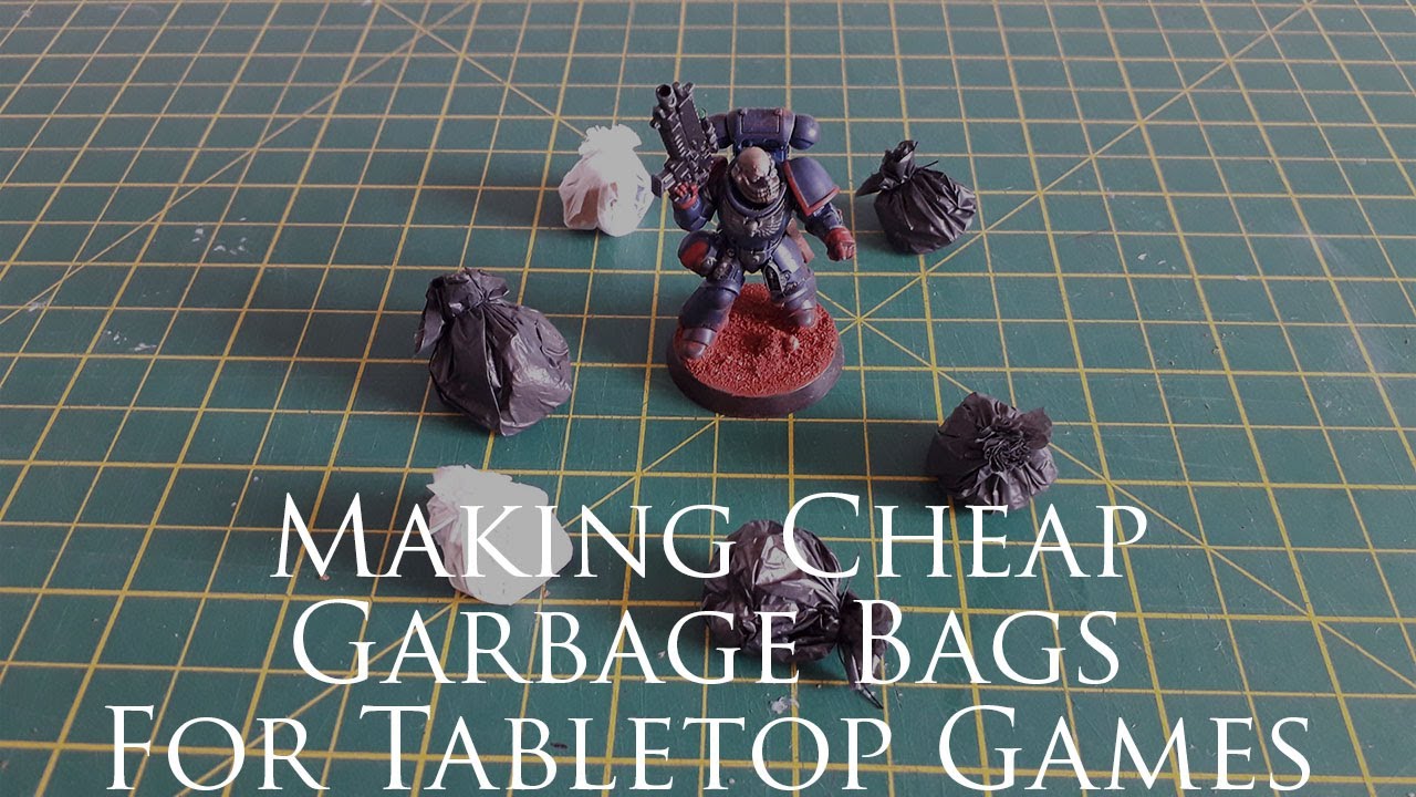 Making Cheap Garbage Bags for Tabletop Gaming - YouTube