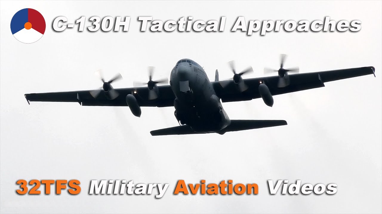 [4K] RNLAF C-130H Tactical Approaches runway 23 Leeuwarden AB (EHLW ...
