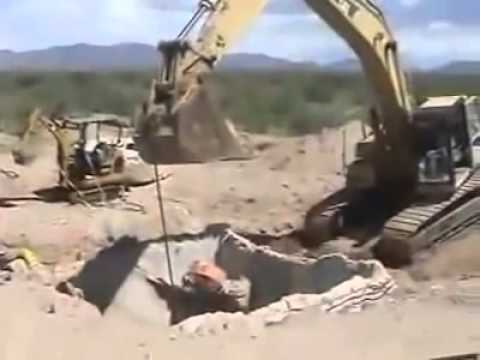 Excavator fail - YouTube