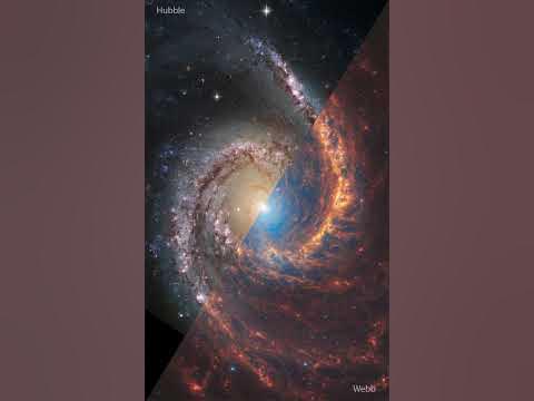 NGC 1566: A Spiral Galaxy from Webb and Hubble - YouTube
