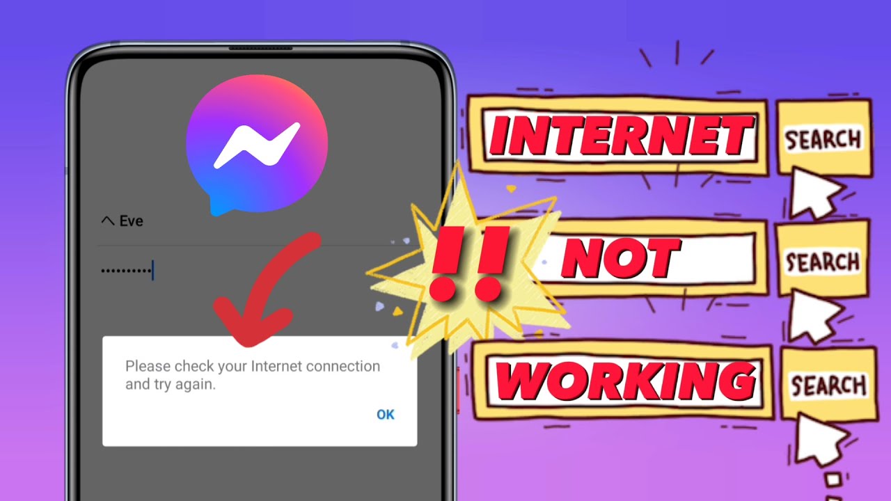 Messenger please check your internet connection and try again - YouTube