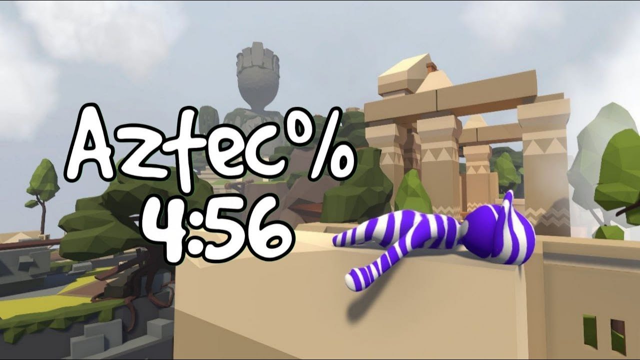 Human Fall Flat Speedrun - Aztec% LRT - 4:56 (RTA - 5:22) - YouTube