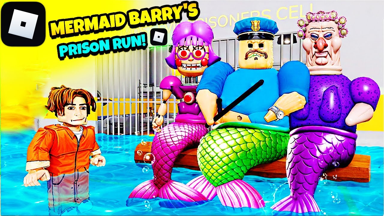 MERMAID BARRY’S PRISON RUN! 🧜‍♀️🚨 | Roblox Obby - YouTube