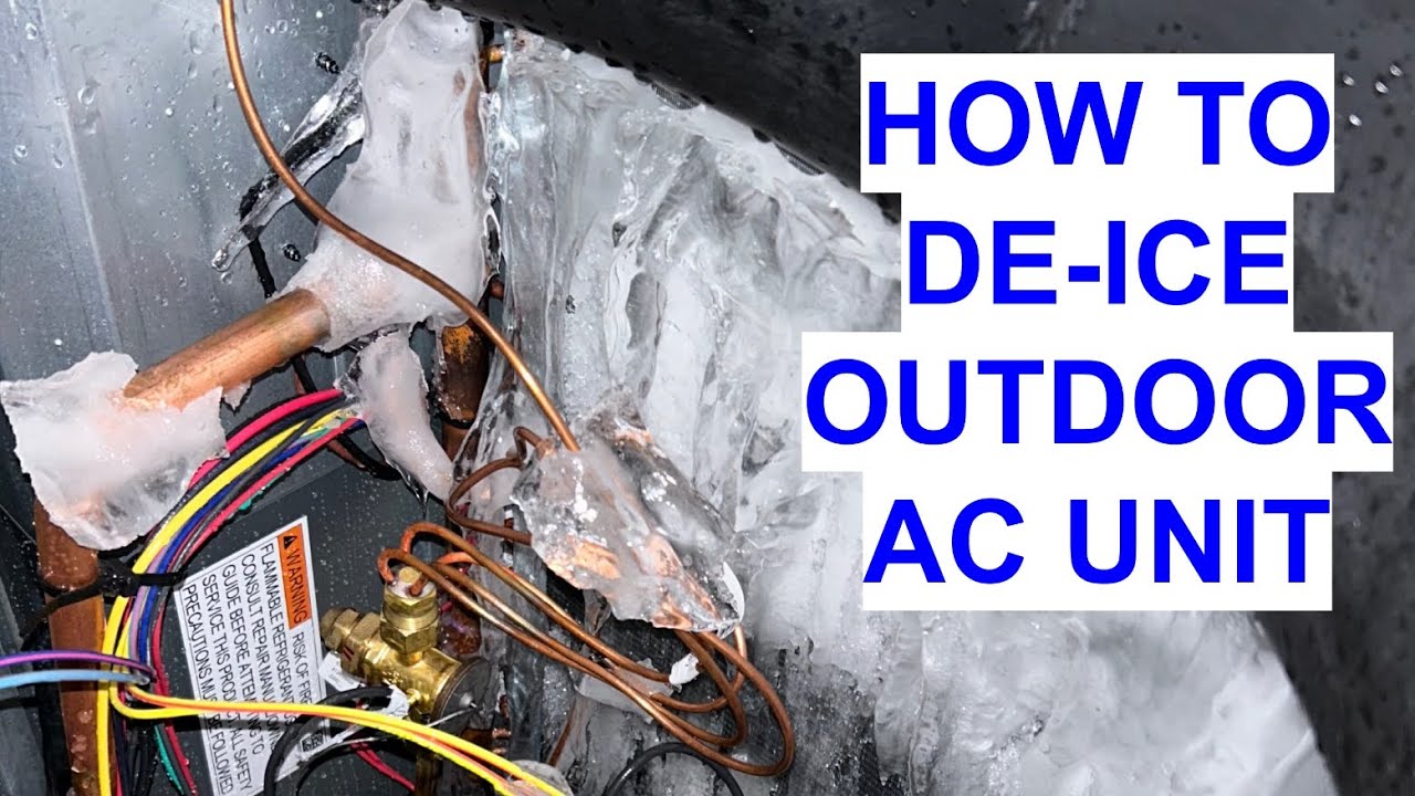 How to DeIce-Defrost Outside AC Unit - YouTube