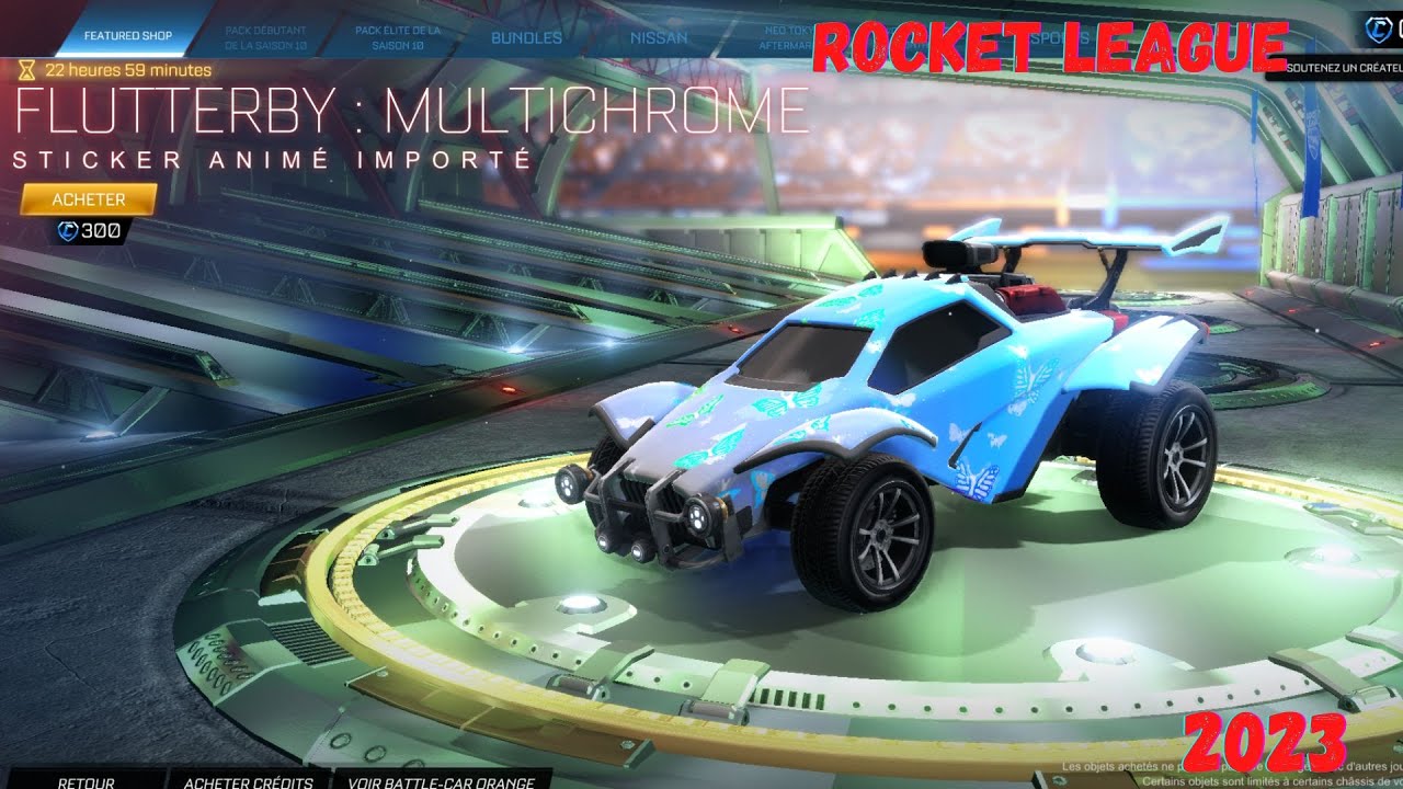 *NEW* FLUTTERBY MULTICHROME AUTO BOUTIQUE 23 MARS 2023 ROCKET LEAGUE ...