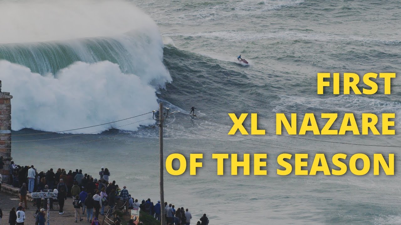 FIRST XL NAZARE SWELL OF THE SEASON - YouTube
